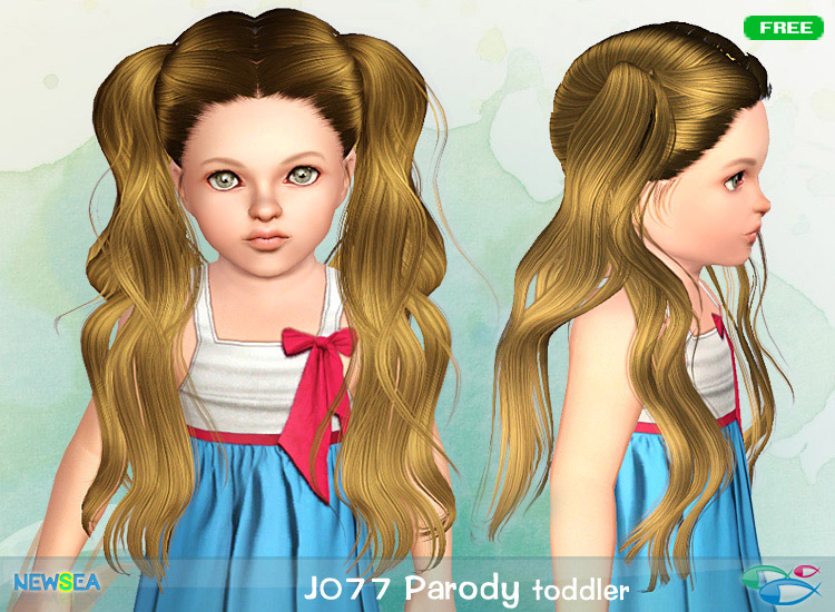 JO 77 Parody - double ponytail hairstyle by Juice - Sims 3 Hairs