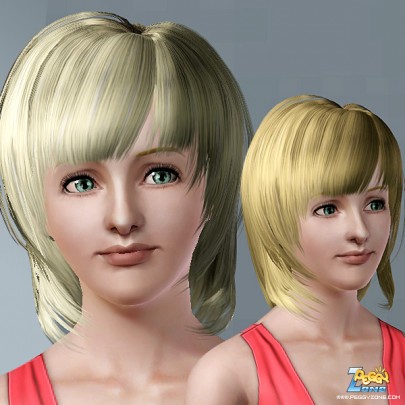 Jagged edges haircut ID 08 by Peggy Zone - Sims 3 Hairs