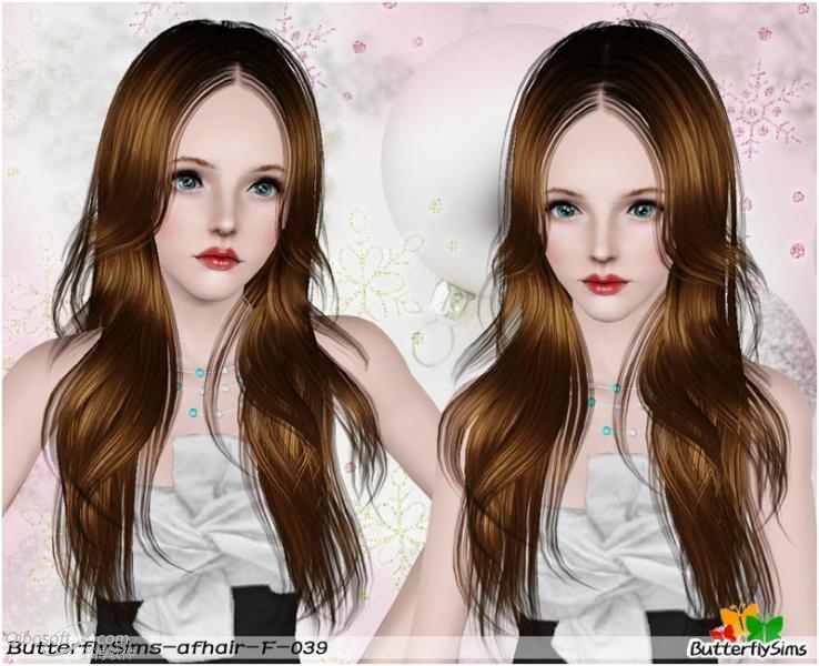 Long Layers All Around - hair 39 by Butterfly - Sims 3 Hairs