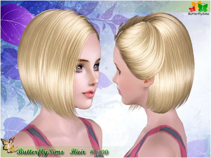 Vintage bob hairstyle - hair 100 by YOYO at Butterfly - Sims 3 Hairs