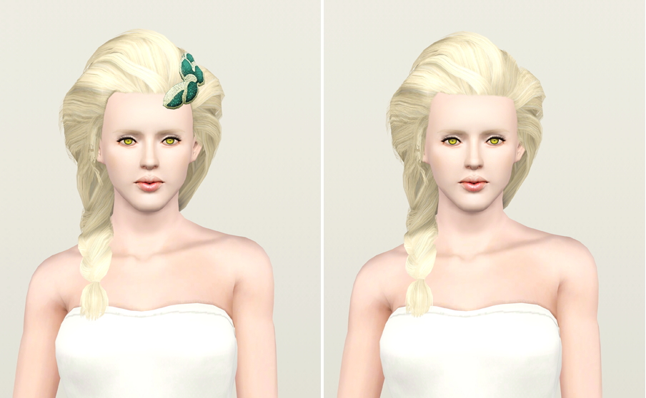 Side braid - elegance hair retextured by Rusty Nail - Sims 3 Hairs