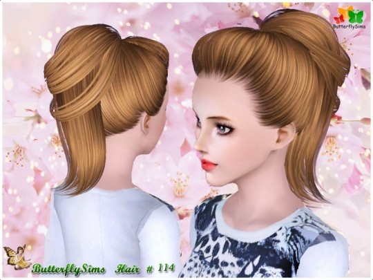 Modern ponytail - Hair 114 by Yoyo - Sims 3 Hairs