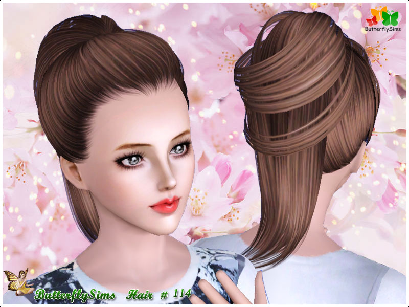 Modern ponytail - Hair 114 by Yoyo - Sims 3 Hairs