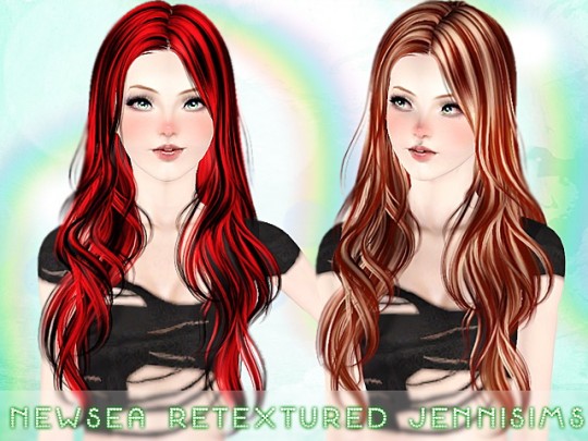 Thin hairstyle - Newsea Hair SandGlass Retextured by Jenni Sims - Sims ...