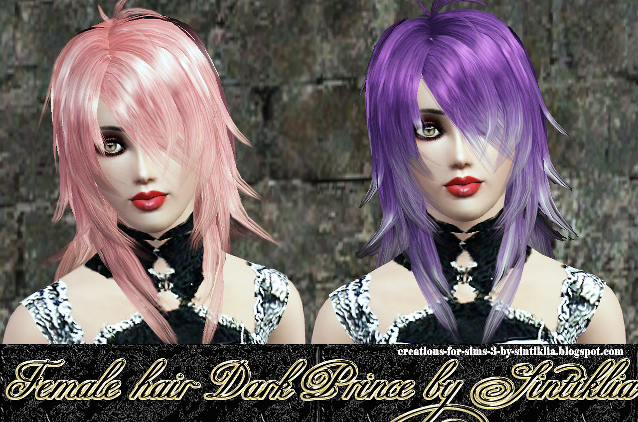 Layered hair with jagged edges - Dark Prince by Sintiklia - Sims 3 Hairs