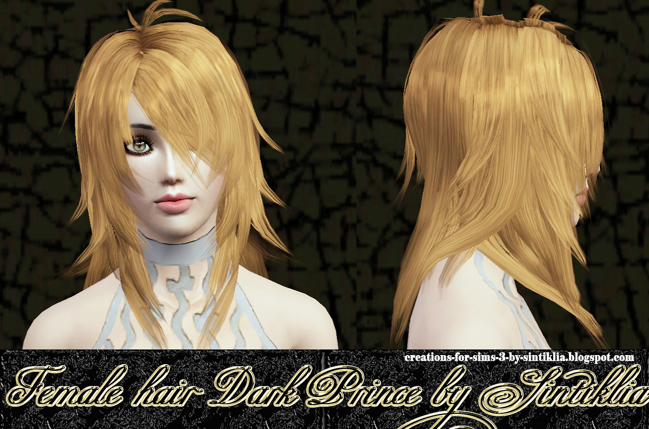 Layered hair with jagged edges - Dark Prince by Sintiklia - Sims 3 Hairs