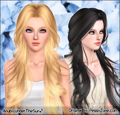 Middle parth Peggy`s hairstyle retextured by Anubis - Sims 3 Hairs
