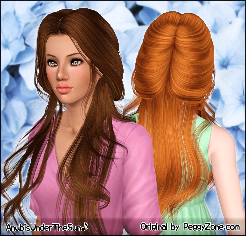 Middle parth Peggy`s hairstyle retextured by Anubis - Sims 3 Hairs