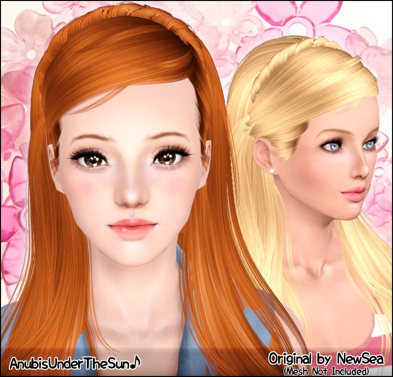 Braided crown NewSea`s Monochrome retextured by Anubis - Sims 3 Hairs