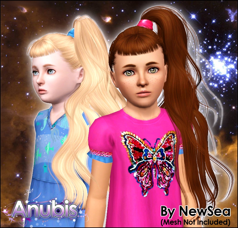 Dimensional side ponytail hairstyle NewSea`s BornThisWay retextured by ...