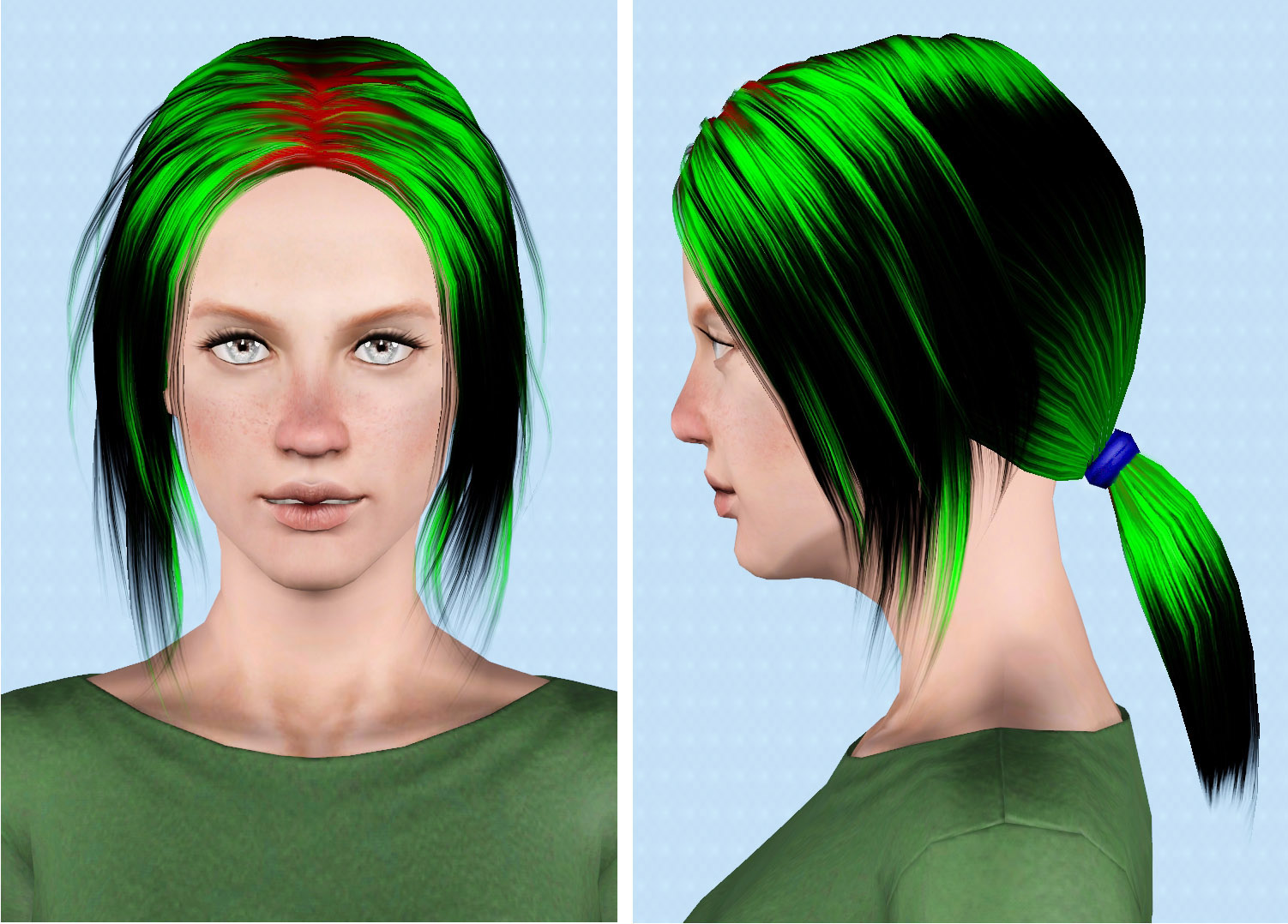 Layered ponytail hairstyle - Moonlight by Lunararc at Mod The Sims ...