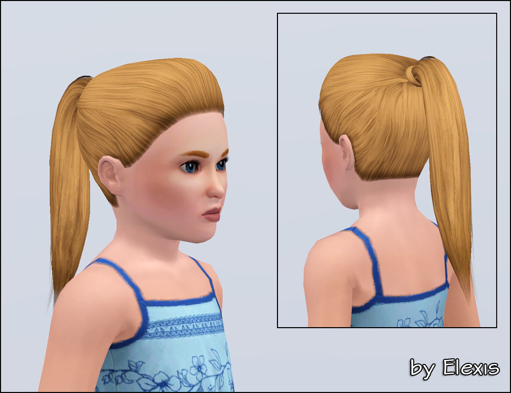 Classic ponytail hairstyle - Keep It Simple by Elexis at Mod The Sims ...