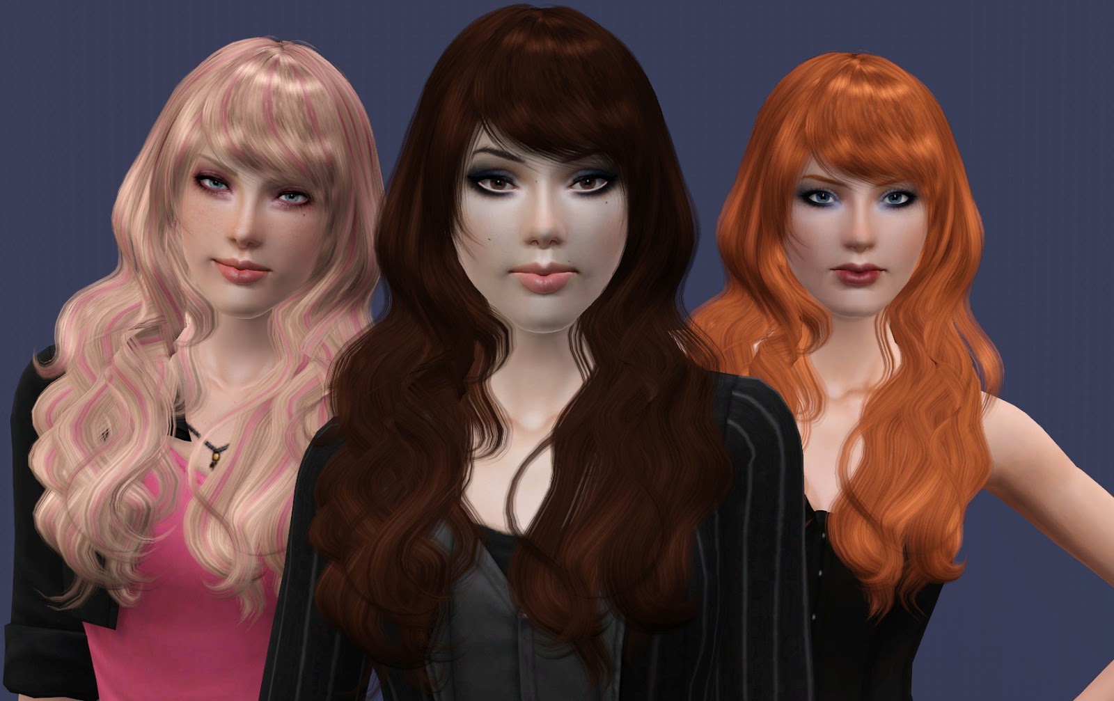 Bangs hairstyle Cazy's Sorrow retextured by Bring Me Victory - Sims 3 Hairs
