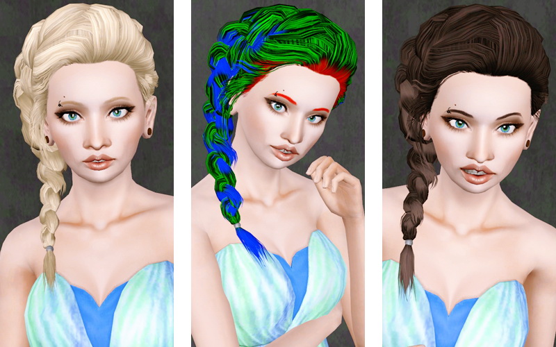 Bohemian side braid hairstyle from the store retextured by Beaverhausen ...