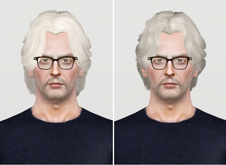 Middle parth hairstyle retextured by Rusty Nail - Sims 3 Hairs