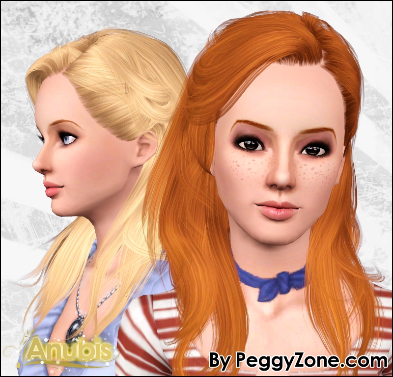 Beauty hairstyle Peggy 509 retextured by Anubis - Sims 3 Hairs