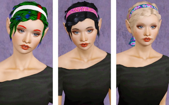 Headband hairstyle retextured by Beaverhausen - Sims 3 Hairs