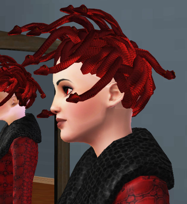 Snake Hairstyle by Wicked_sims at Mod The Sims - Sims 3 Hairs