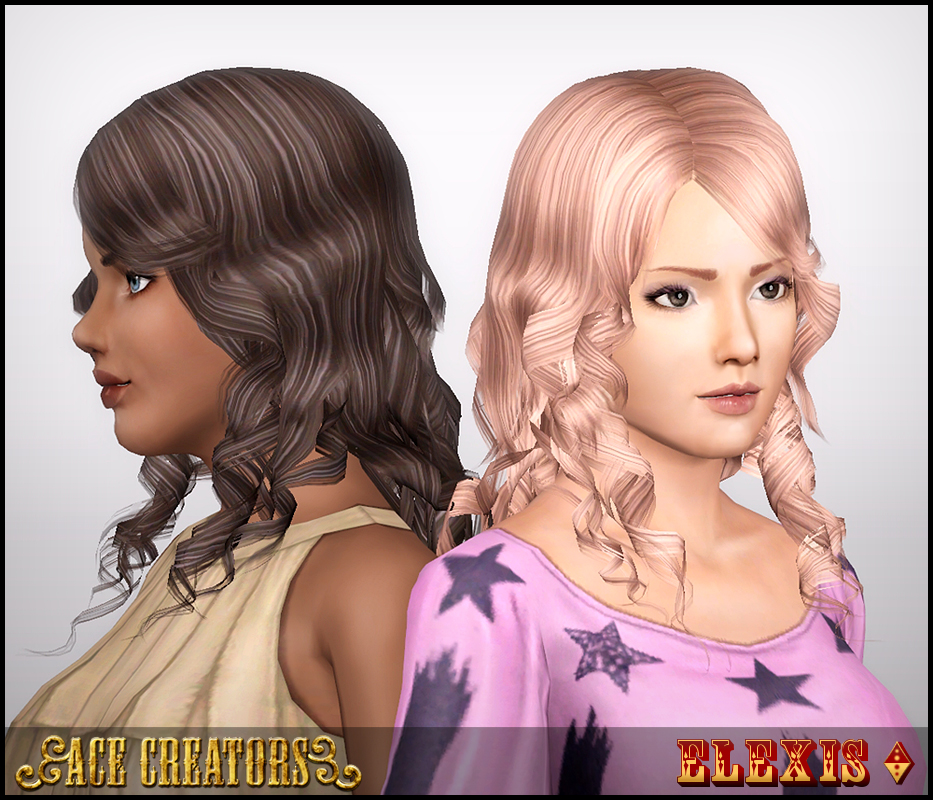Peggyzone Hair 902 retextured by Ace Creators - Sims 3 Hairs