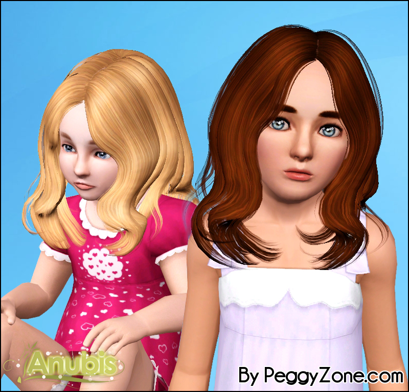 Looped haistyle Peggy`s 572 retextured by Anubis - Sims 3 Hairs