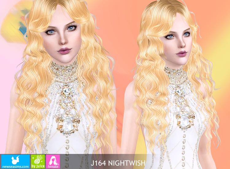 Dimensional curls hairstyle - J164 Nightwish by New Sea - Sims 3 Hairs