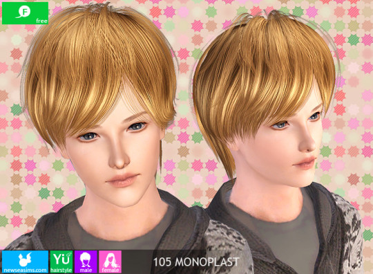 105 Monoplast - Deliberate disarray hairstyle by NewSea - Sims 3 Hairs