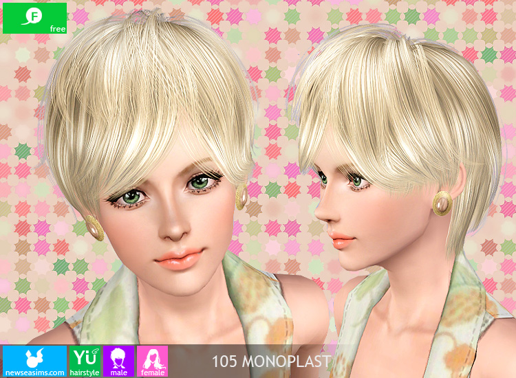 105 Monoplast - Deliberate disarray hairstyle by NewSea - Sims 3 Hairs