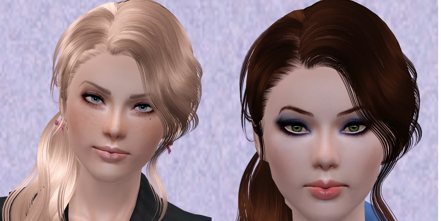 Brilliant side ponytail hairstyle SkySims Hair 086 retextured by Bring ...