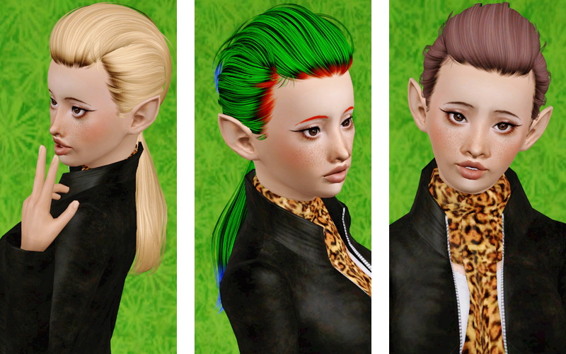 Modern ponytail hairstyleNewsea’s Magnolias retextured by Beaverhausen ...