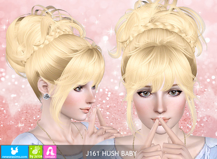 Tousled braided crown topknot hairstyle J161 Hush Baby by New Sea ...
