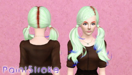 Butterflysims 052 Hairstyle Retextured By Katty Sims 3 Hairs