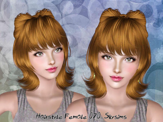 Bow hairstyle 070 by Skysims - Sims 3 Hairs