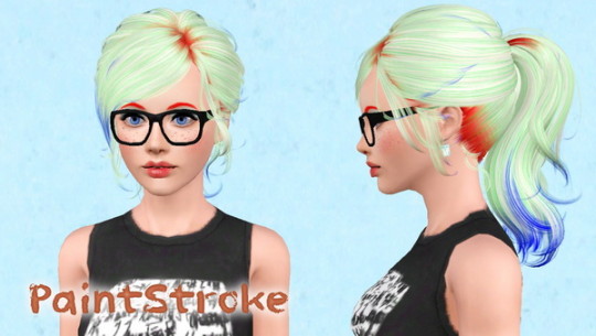 Newsea`s Luckystar Hairstyle Retextured By Katty Sims 3 Hairs