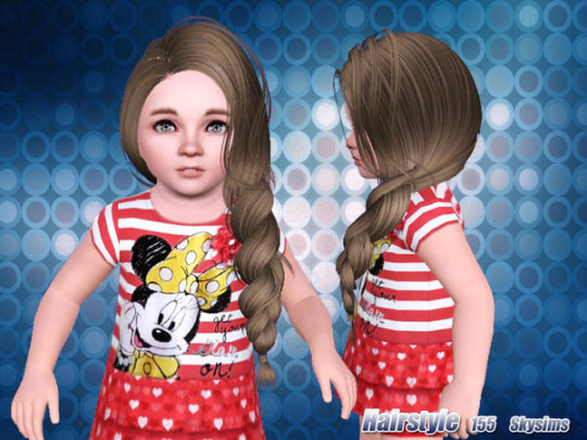 Side Big Braid Hairstyle 15 By Skysims Sims 3 Hairs