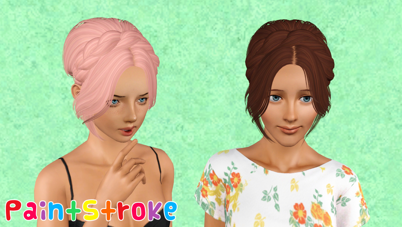 Accessorized high ponytail hairstyle Skysims 116 retextured by Katty ...