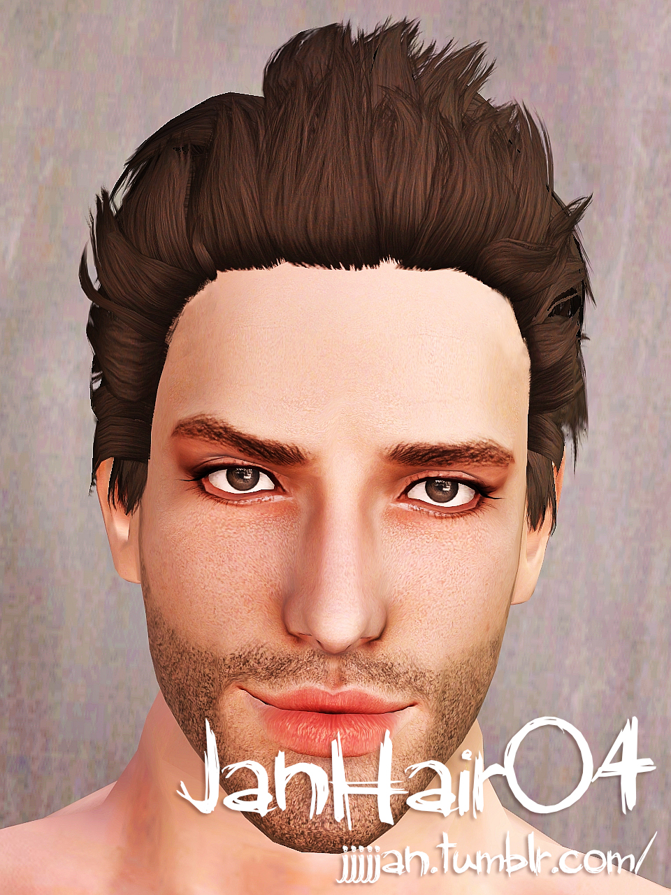 Manly hairstyle 04 by Jan - Sims 3 Hairs
