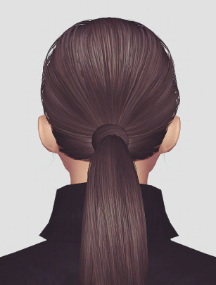 Long ponytail hairstyle Skysims173 retextured by Momo - Sims 3 Hairs