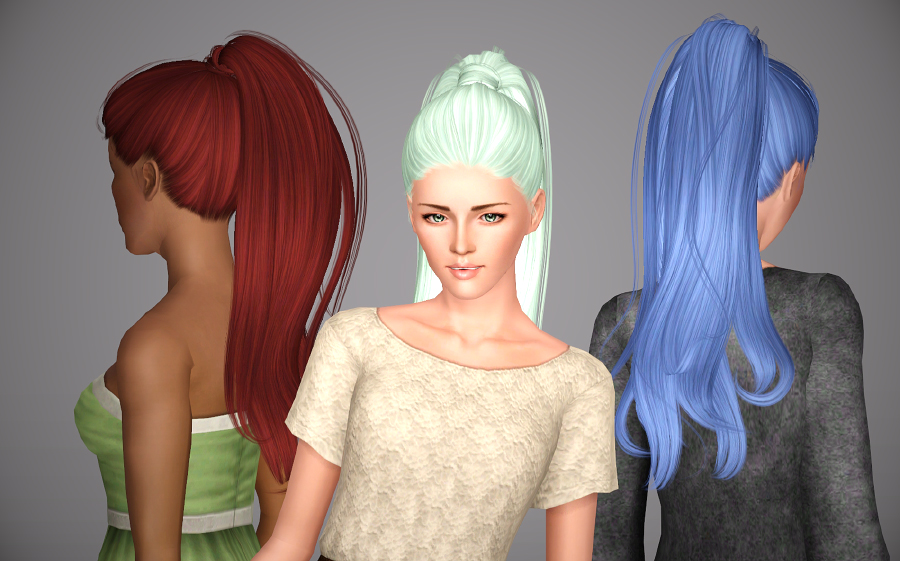 Ponytail hairstyle Coolsims 103 Retextured by Brad - Sims 3 Hairs