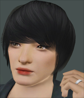 Raon`s 009 hairstyle retextured by Jasumi - Sims 3 Hairs