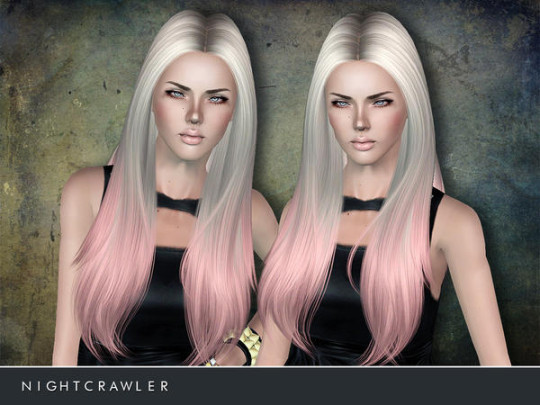 Straight middle part hairstyle 02 by Nightcrawler - Sims 3 Hairs