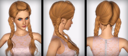 Double braids with wrapped bangs Newsea`s Weed Flower retextured by ...