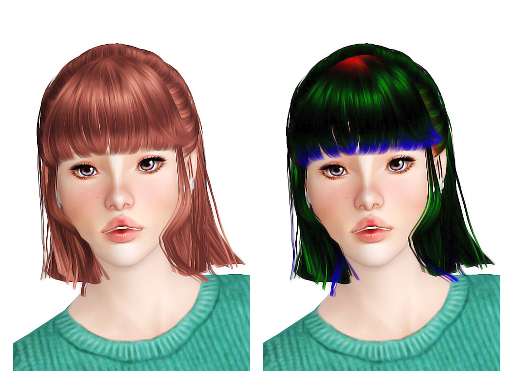 4 hairstyle retextured by Neiuro - Sims 3 Hairs