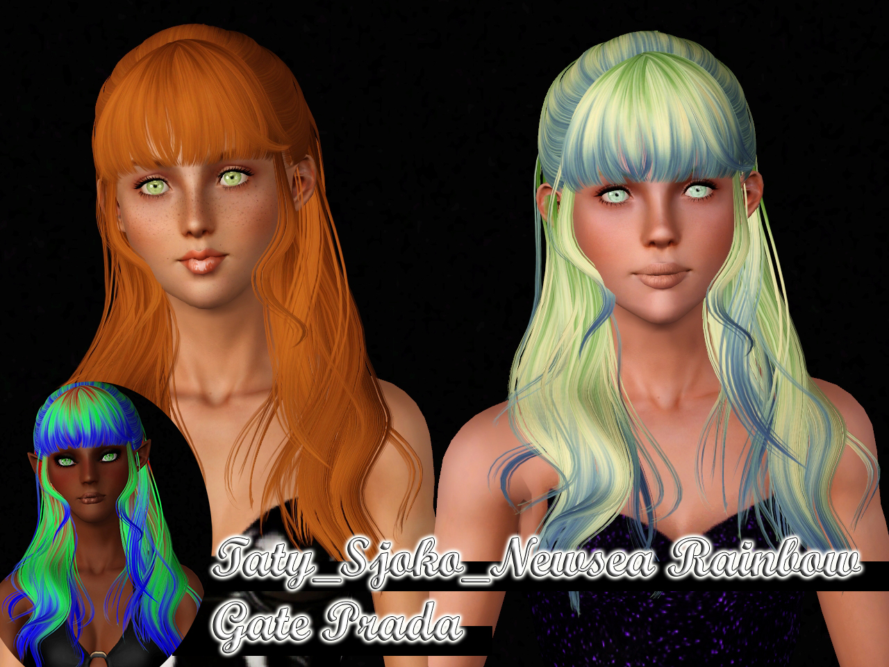 Hairstyles retextured by Taty - Sims 3 Hairs