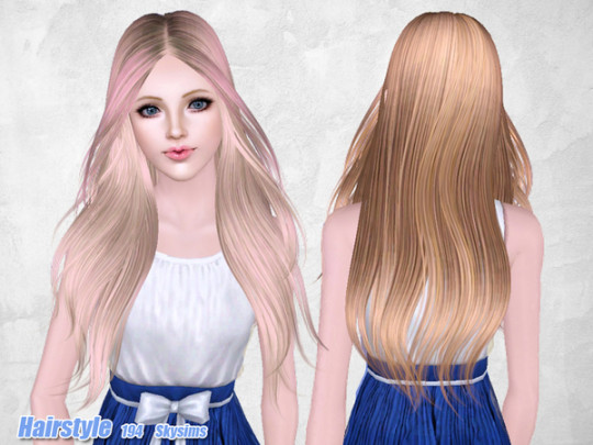 Middle parth hairstyle 194 by Skysims - Sims 3 Hairs