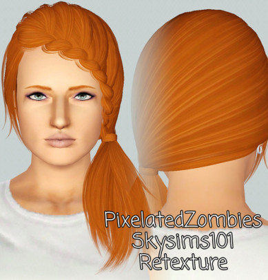Skysims 101 Streaked hairstyle retextured by Pixelated Zombies - Sims 3 ...