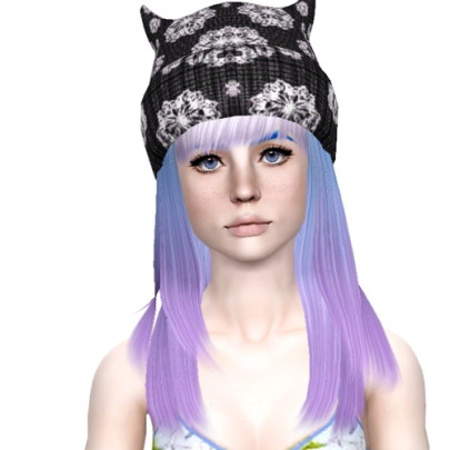Hat with horns XM Sims 10022012 retextured by Sjoko - Sims 3 Hairs