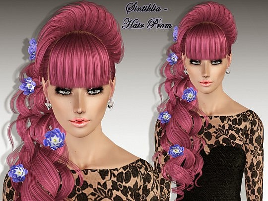 Prom hairstyle by Sintiklia - Sims 3 Hairs