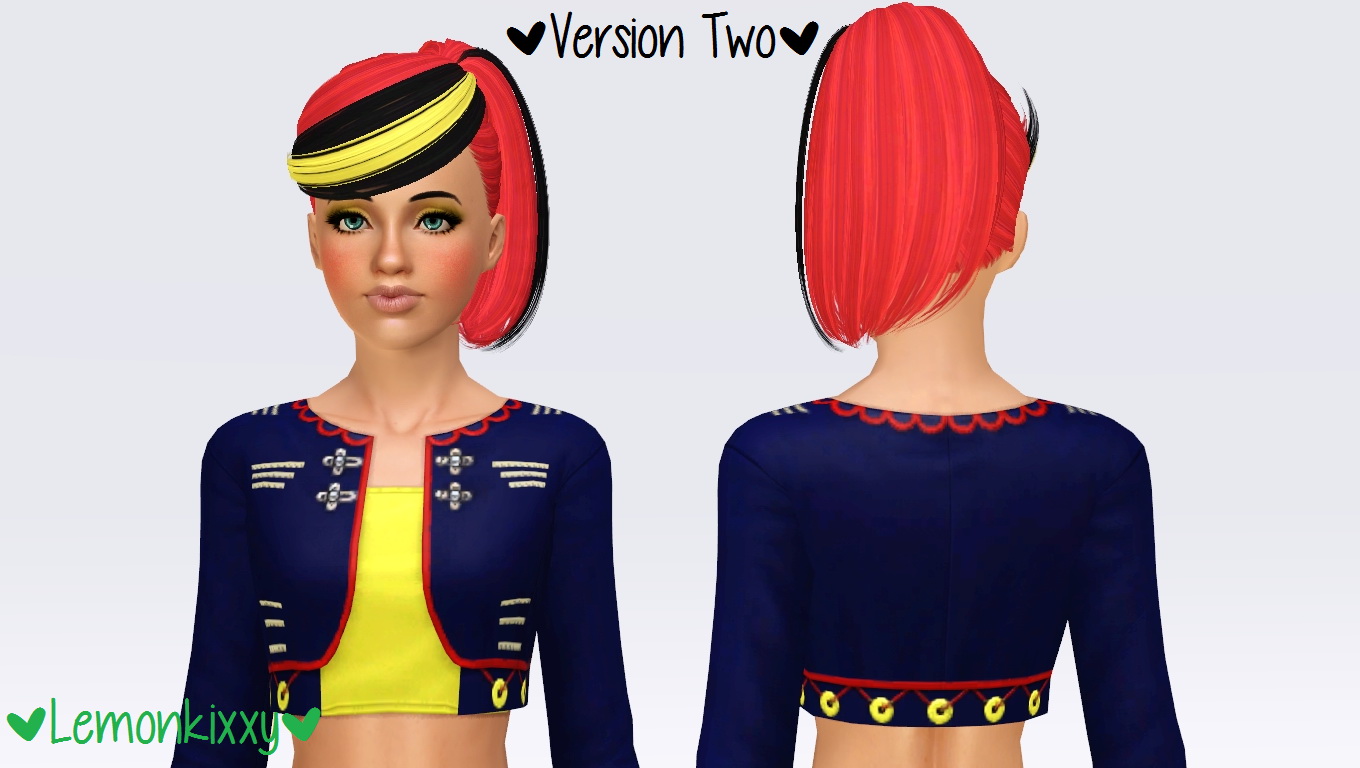 Butterflysims 130 Hairstyle Retextured By Lemonkixxy Sims 3 Hairs