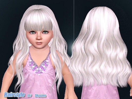 Straight bangs hairstyle 197 by Skysims - Sims 3 Hairs