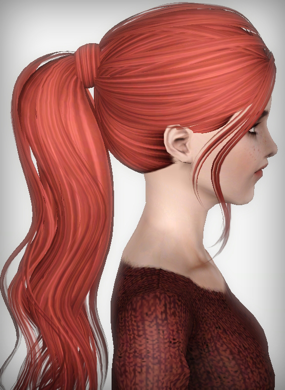 Skysims ponytail hairstyle 201 retextured by Forever and Always - Sims ...